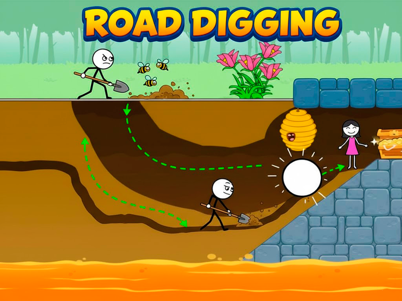 Road Digging 🕹️ Play online on SGameS