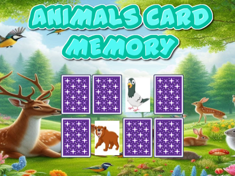 Animal cards memory 🕹️ Play online on SGameS