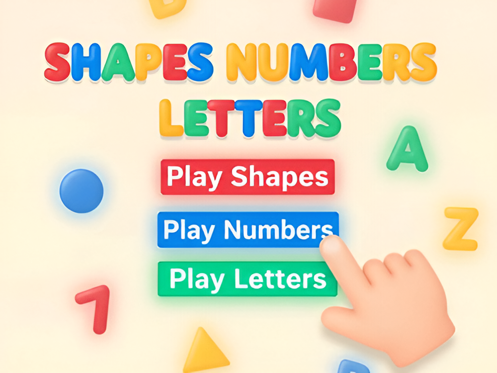 Shapes Numbers Letters 🕹️ Play online on SGameS