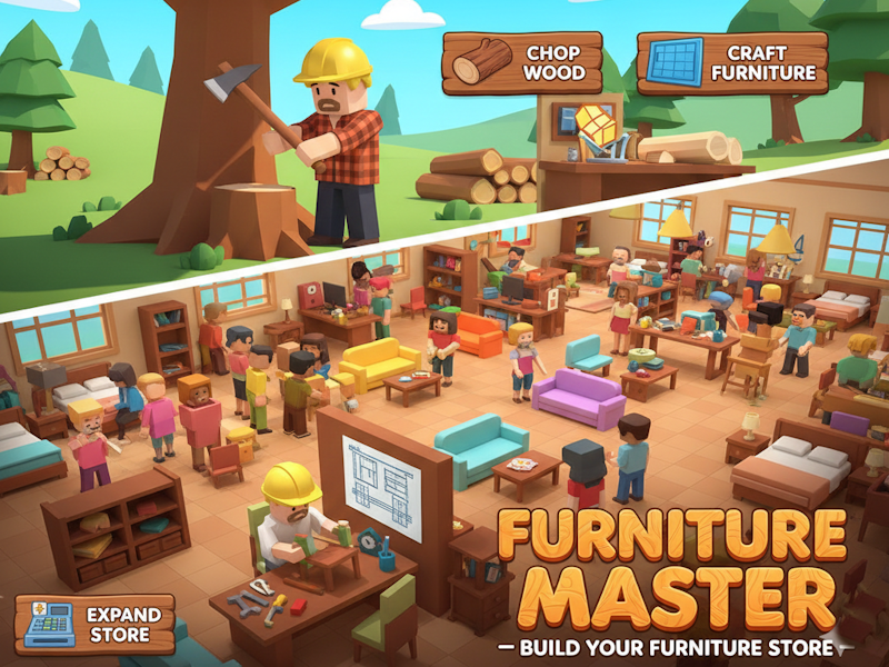 Furniture Master – Build Your Furniture Stor 🕹️ Play online on SGameS