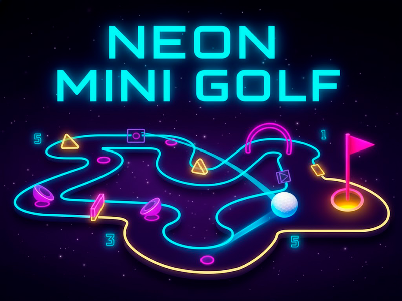 Neon Mini Golf 🕹️ Play online on SGameS