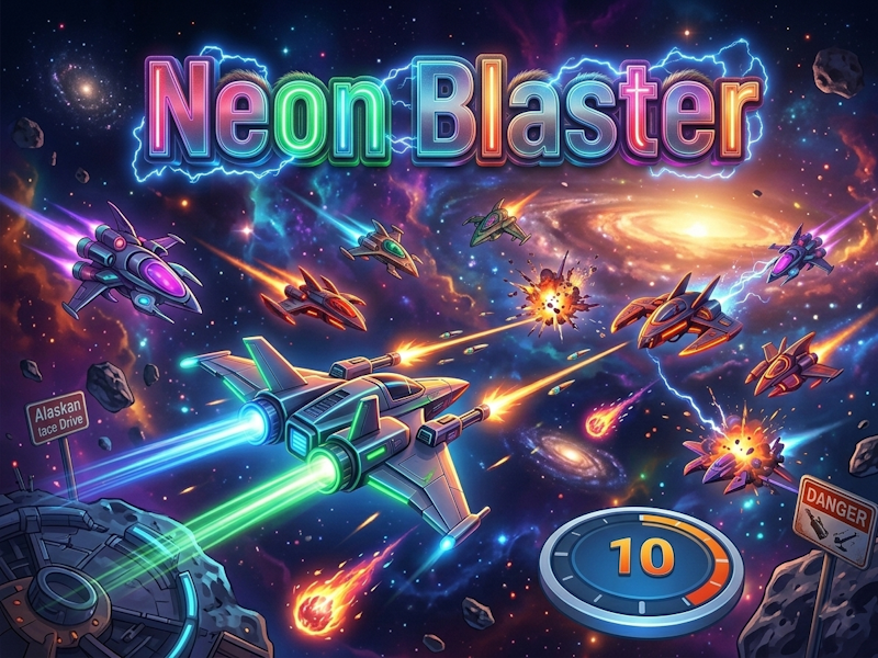 Neon Blaster 🕹️ Play online on SGameS