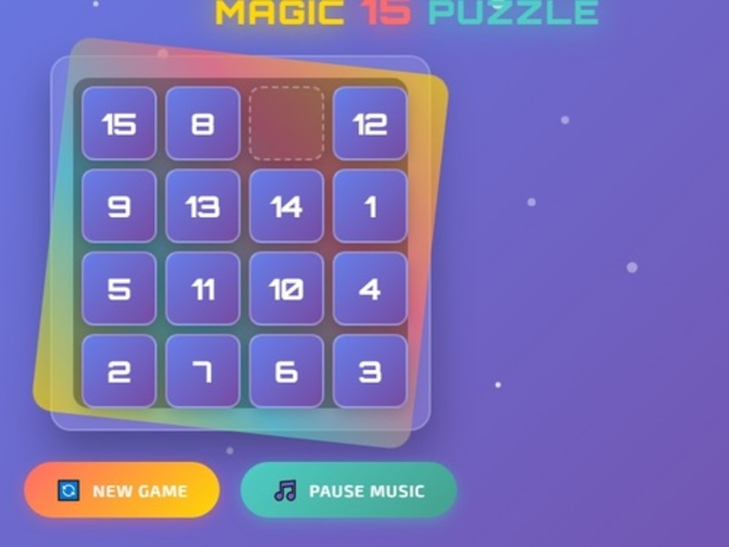 Magic 15 Puzzle 🕹️ Play online on SGameS