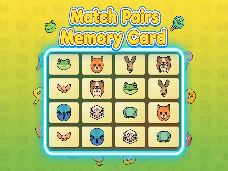 Match Pairs Memory Card 🕹️ Play online on SGameS