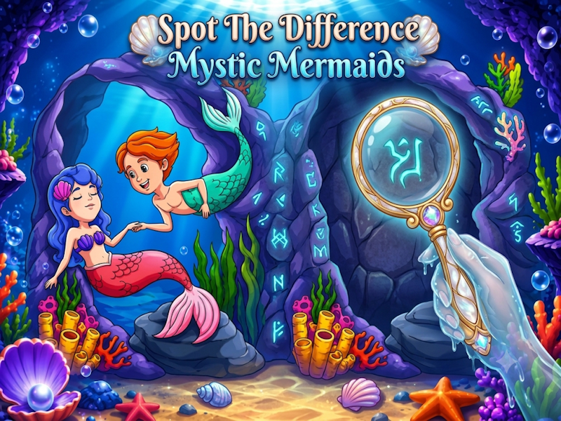 Spot The Difference Mystic Mermaids 🕹️ Juega en línea en SGameS