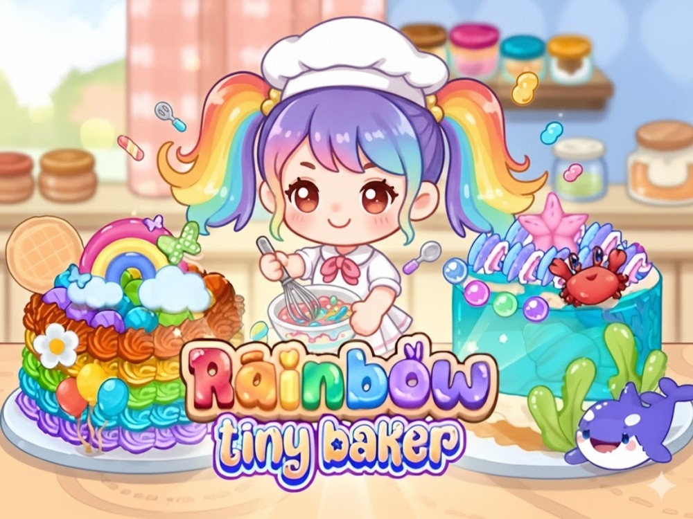 Rainbow Tiny Baker 🕹️ Play online on SGameS