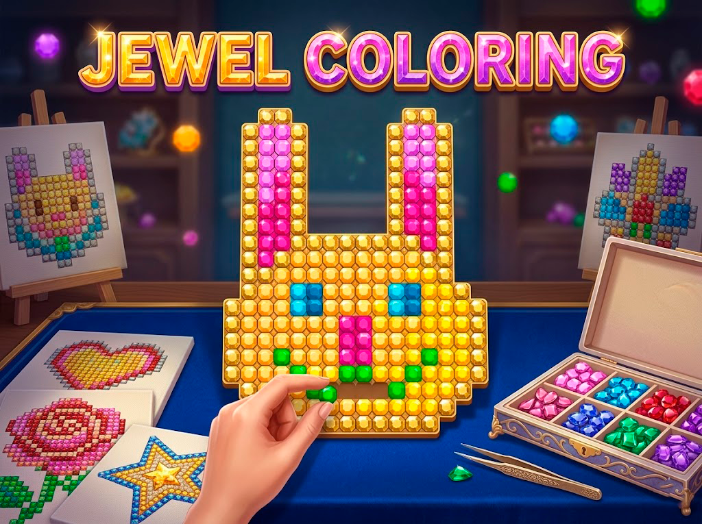Jewel Coloring 🕹️ Játssz online az SGameS-en