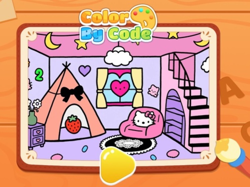 Color By Code: Hello Kitty Room Decor 🕹️ Play online on SGameS