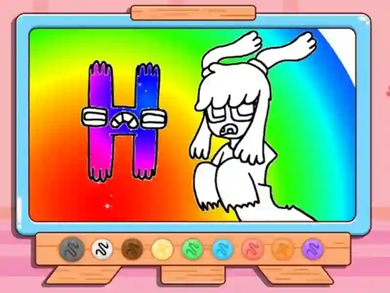 Coloring Book: Alphabet Lore H 🕹️ Play online on SGameS