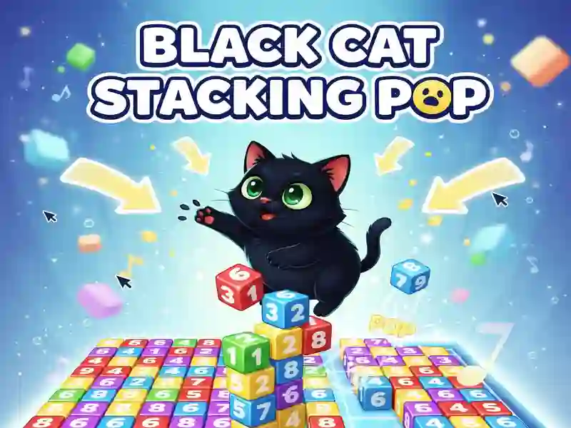Black Cat Stacking POP 🕹️ Play game online on Sgames