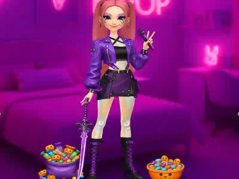 K-Pop Halloween Dress Up 🕹️ Play game online on Sgames
